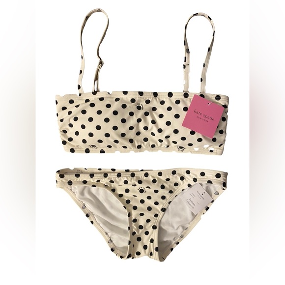 kate spade | Swim | Nwt Kate Spade Womans Ivory Polka Dot 2 Piece Swim ...